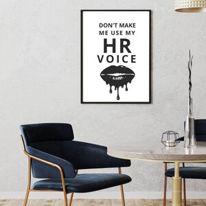 Human Resources Poster ǀ HR Office Décor ǀ Digital Art ǀ Office ...