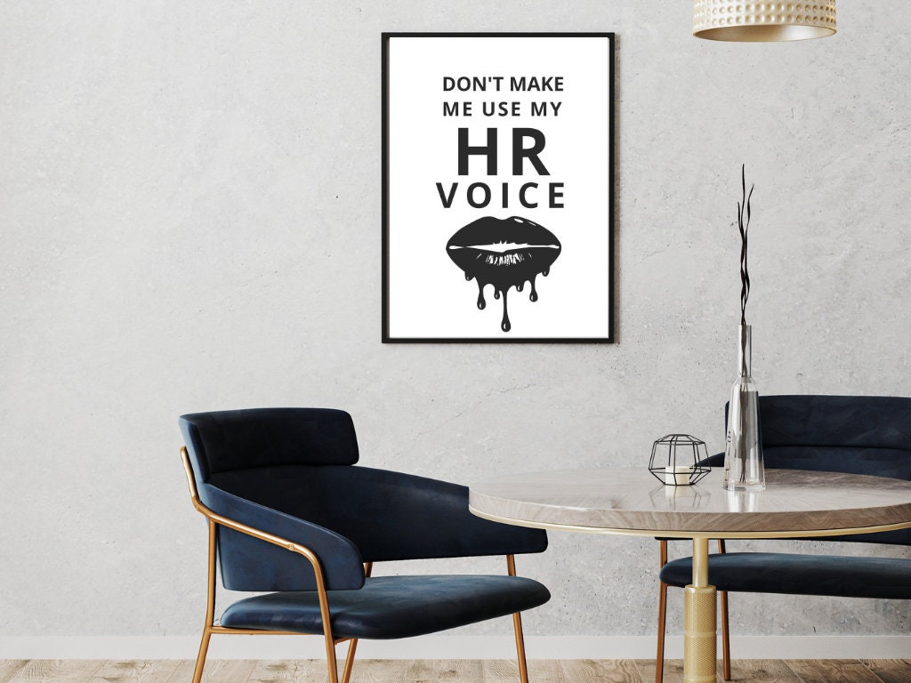 Human Resources Poster ǀ HR Office Décor ǀ Digital Art ǀ Office ...