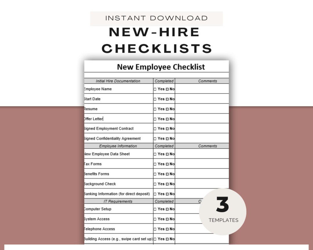 New Hire Paperwork ǀ Employee Application ǀ Employee Checklist ǀ ...