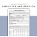 Employee Application | Interview Template | Human Resources Template ...