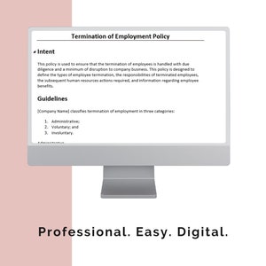 Employee Termination Policy ǀ Employee Release ǀ Editable HR Template ǀ ...