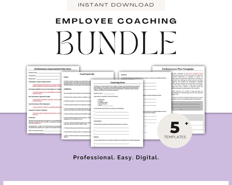 Employee Coaching Bundle | HR Templates (digital Download) - Etsy
