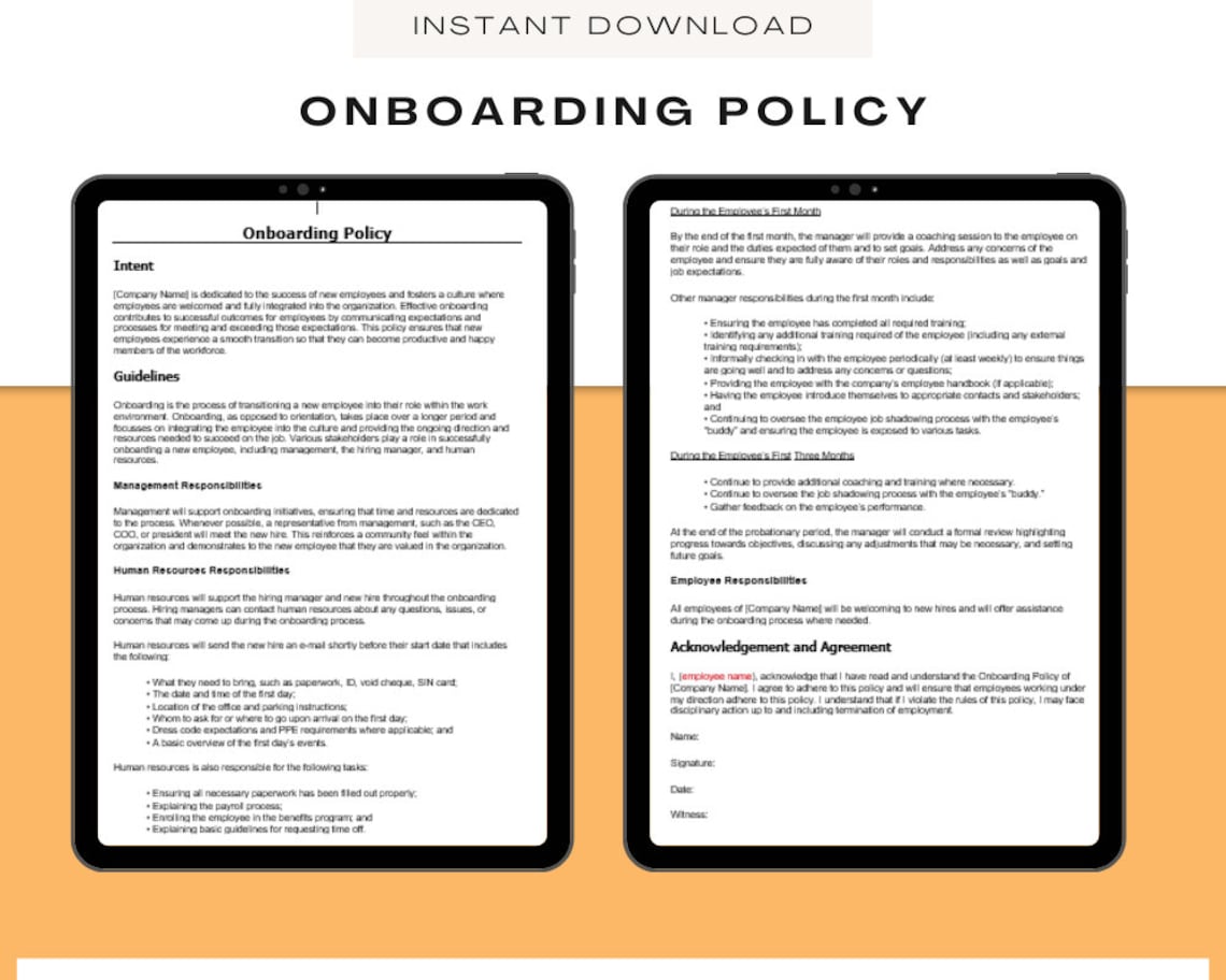 Employee Onboarding Policy | Employee Application | Interview | Human ...