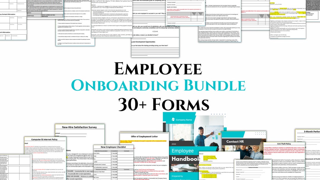 Employee Onboarding Bundle | 30+ HR Forms, Checklists (digital Download ...