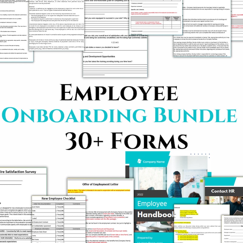 Hr New Hire Forms - Etsy