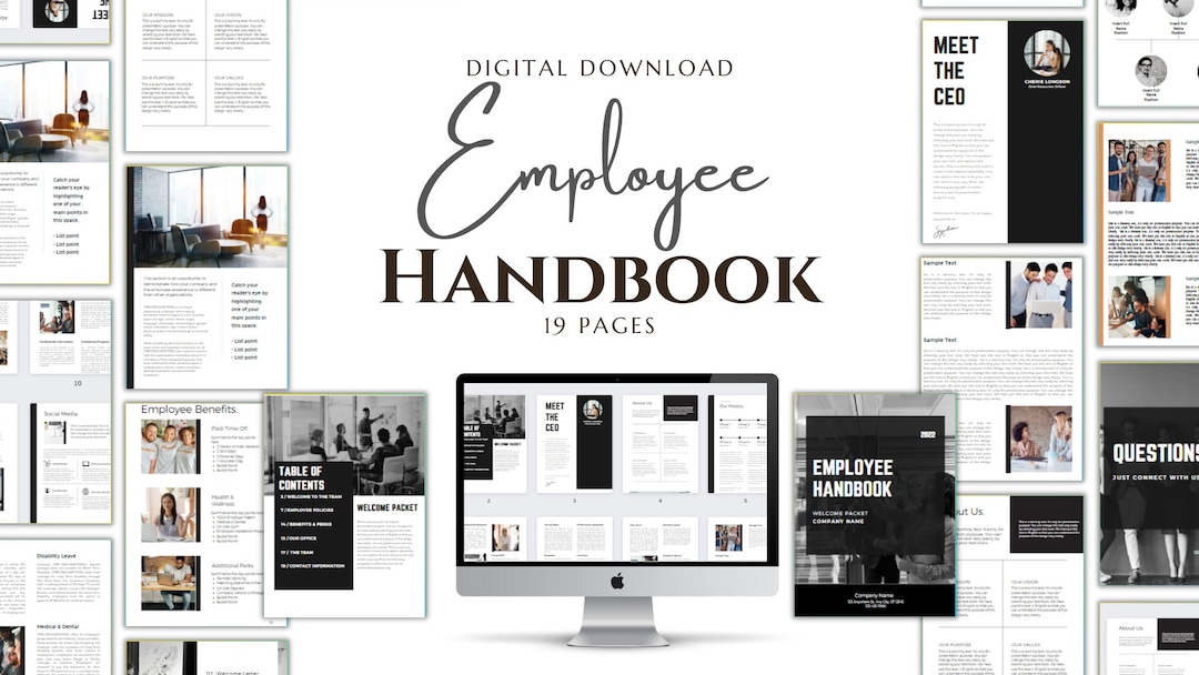 Employee Handbook Template | Small Business HR (digital Download) - Etsy