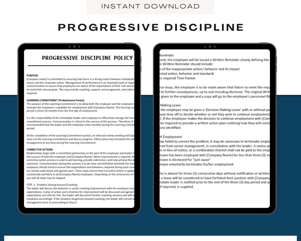 Progressive Discipline Policy ǀ Employee Evaluation ǀ Human Resources ...