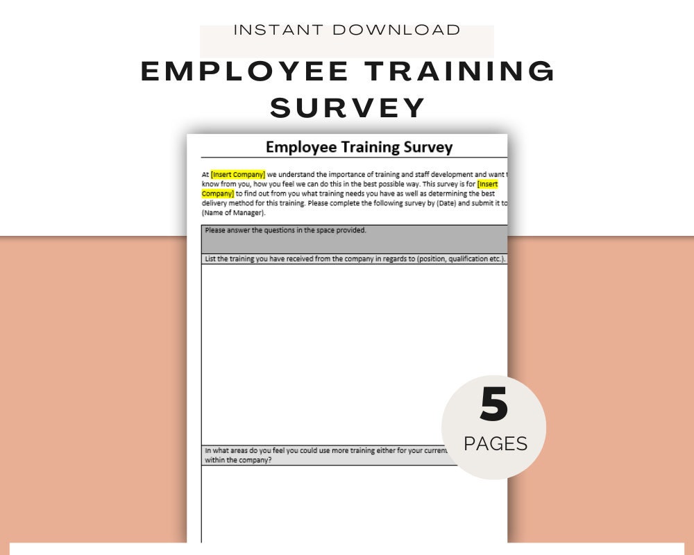 Employee Training Survey ǀ Employee Development Survey ǀ Employee ...