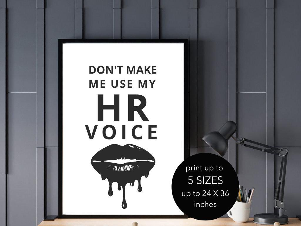 Human Resources Poster ǀ HR Office Décor ǀ Digital Art ǀ Office ...