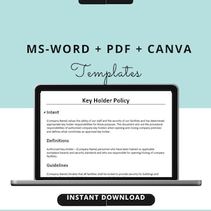 Key Holder Policy ǀ New Hire Paperwork ǀ Human Resources Forms ǀ HR ...