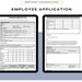 Employee Application | Interview Template | Human Resources Template ...