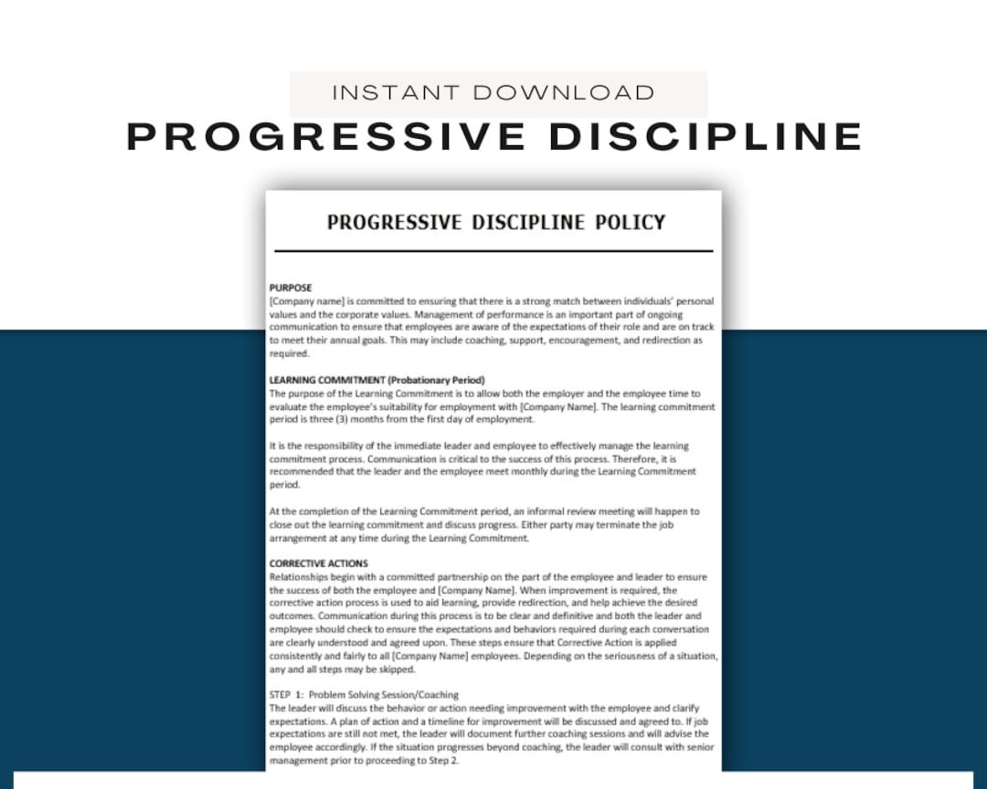 Progressive Discipline Policy ǀ Employee Evaluation ǀ Human Resources ...