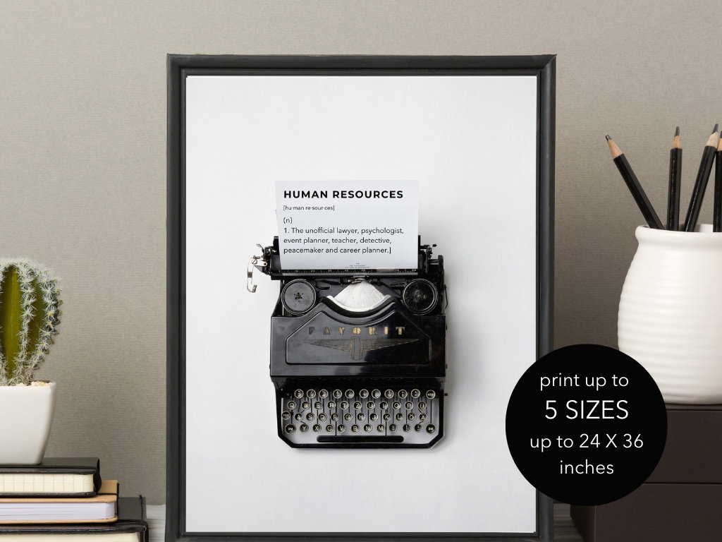 Human Resources Printable Art ǀ HR Office Décor ǀ Digital Art ǀ Office ...