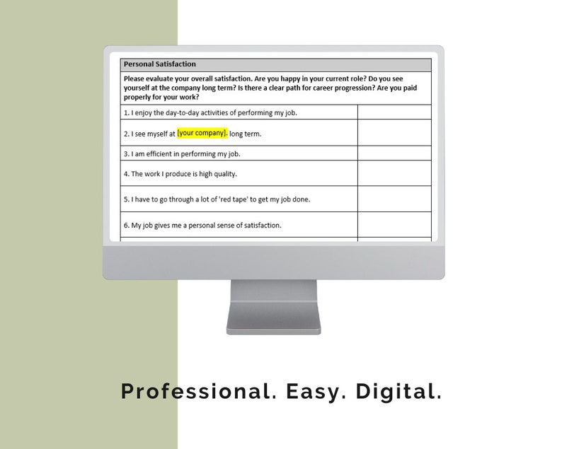 New-hire Satisfaction Survey, Employee Onboarding (PDF & Word) - Etsy