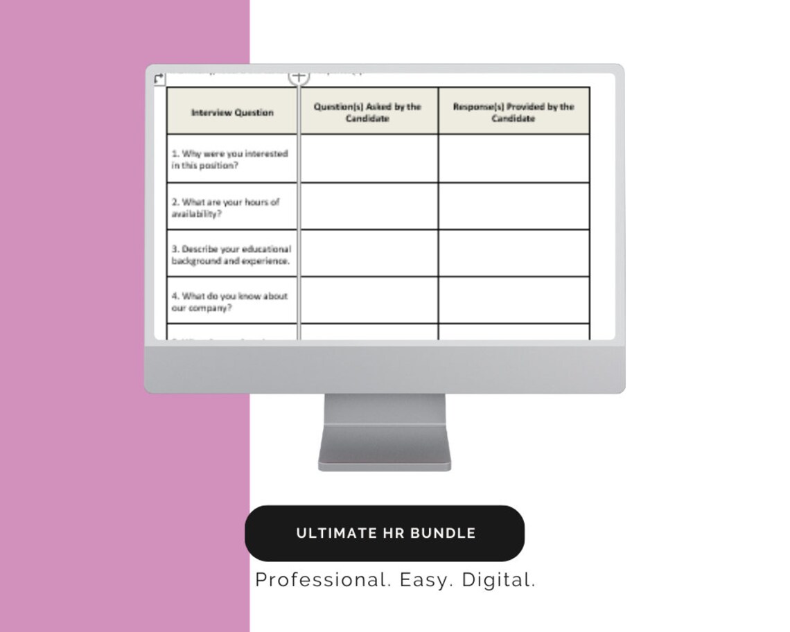 Human Resource Template Human Resources Editable in MS Word, PDF, and ...