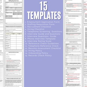 Human Resources ǀ Recruitment and Interviewing Bundle ǀ Employee ...