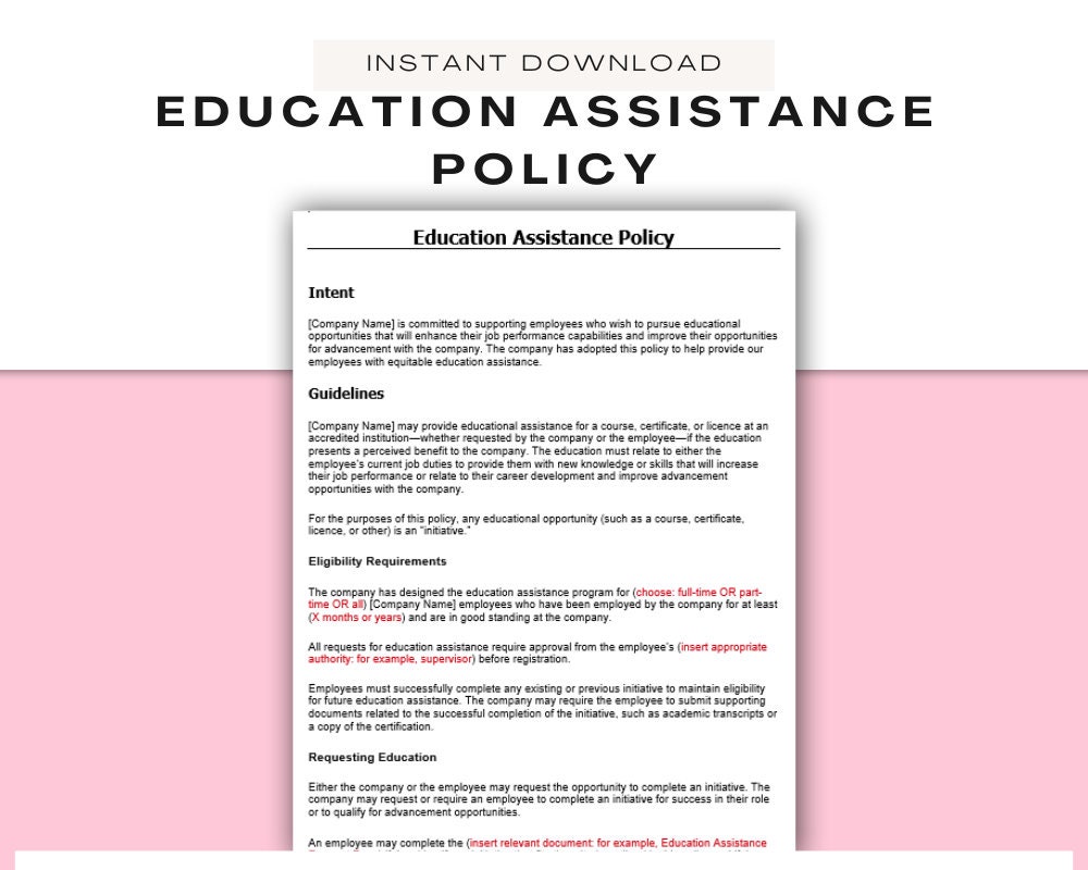 Education Assistance Policy ǀ New Hire Paperwork ǀ Human Resources ... Education Assistance Policy ǀ New Hire Paperwork ǀ Human Resources ...