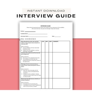Interview Guide | Human Resources | Editable in MS Word, PDF, and Canva ...