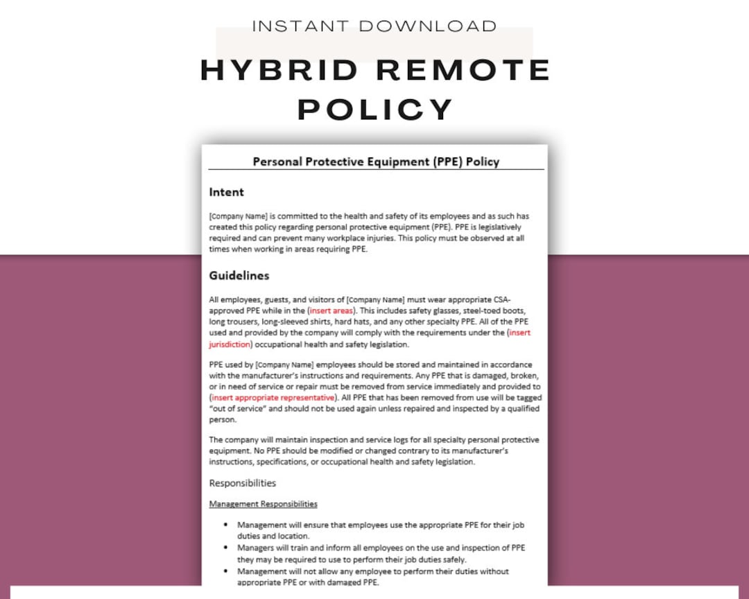 Employee Hybrid Work Policy ǀ New Hire Paperwork ǀ Human Resources ...
