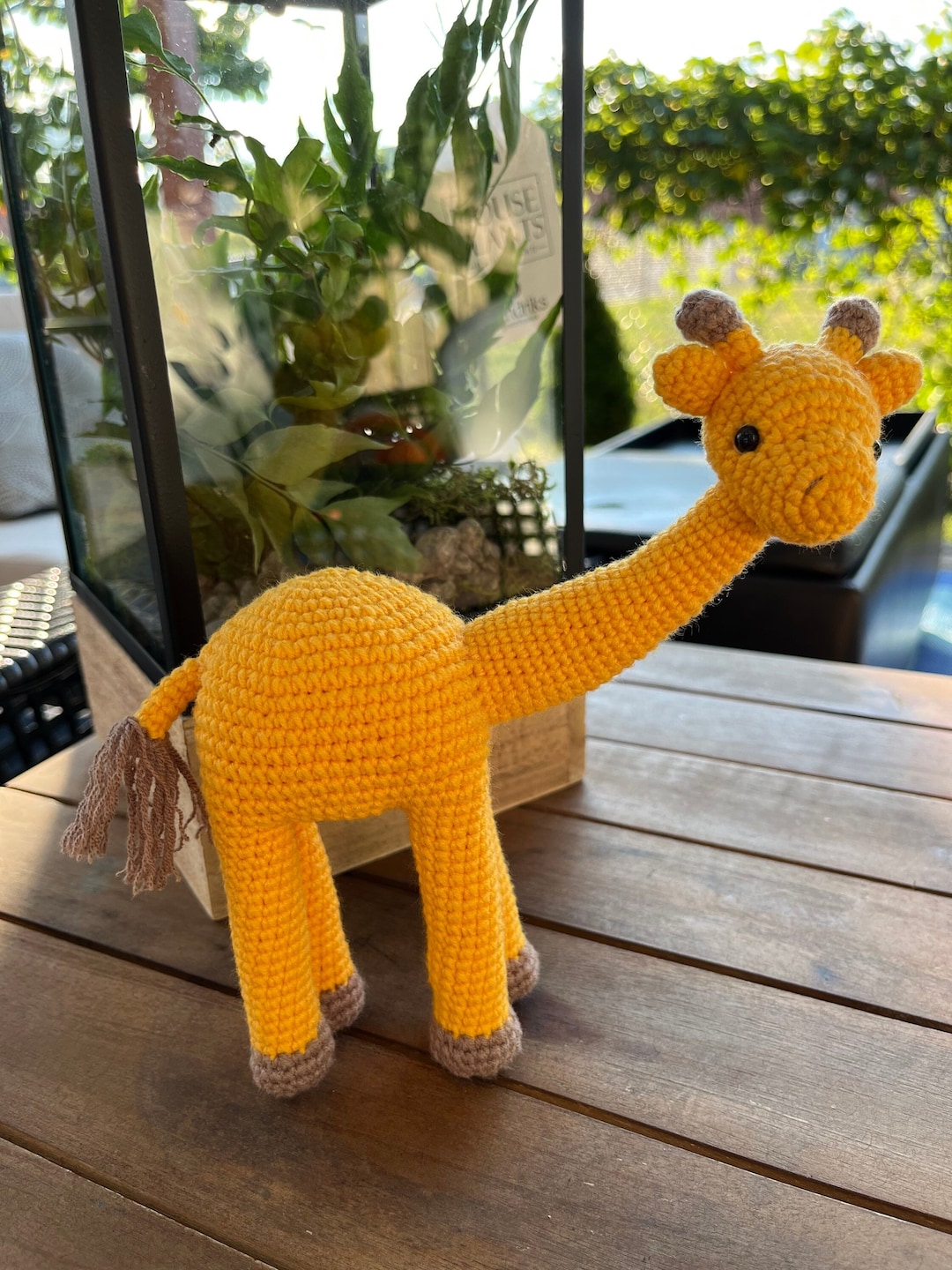 Amigurumi Crochet Stuffed Giraffe. Handmade Crocheted Giraffe "ed ...