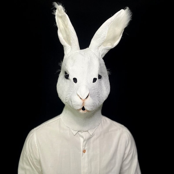 White Rabbit Mask - Etsy