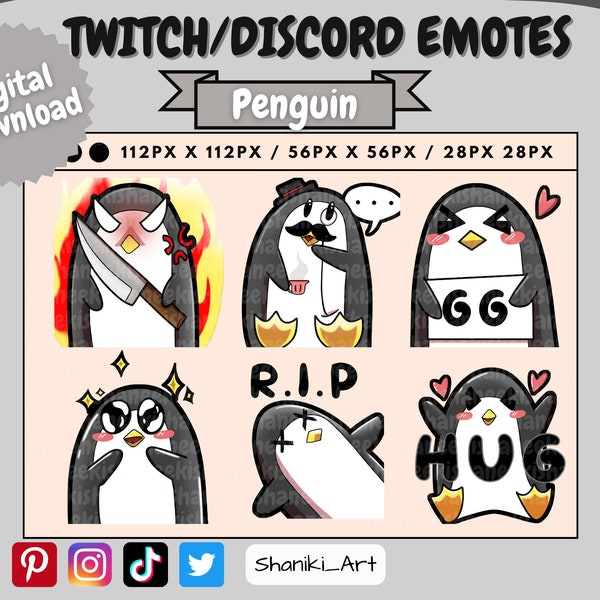 Penguin Emote Set - Etsy