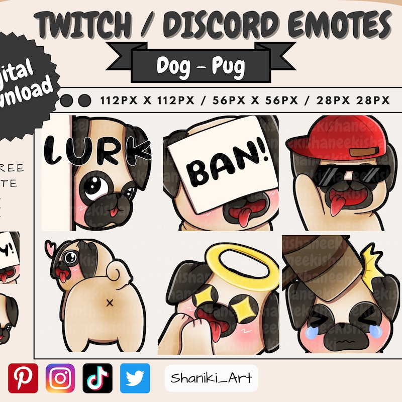 Pug Sticker Pack - Etsy