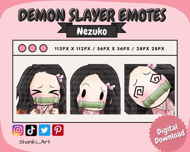 Demon Slayer Nezuko Demon Girl Cute Kawaii Chibi Funny Anime - Etsy