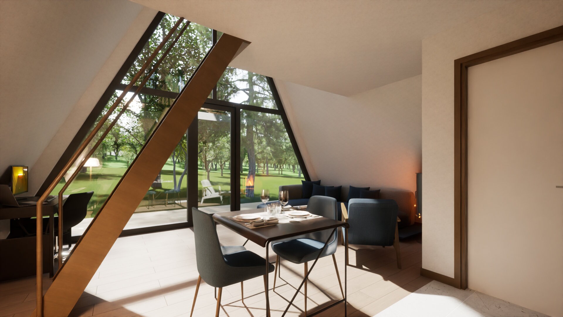 A Frame Cabin 20 X 20 Feet With One Bedroom Timber Frame Design Google ...