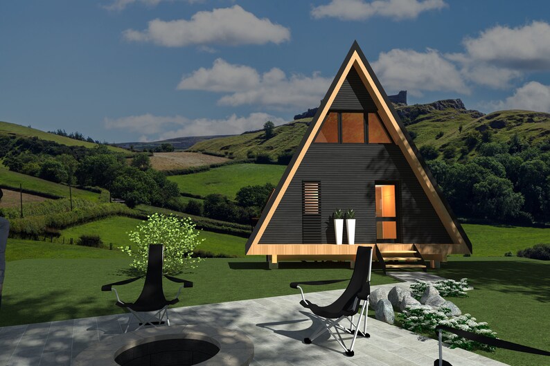 A Frame House Plans Architectural Plans in Dwg and Pdf 8 X 9 a Frame ...