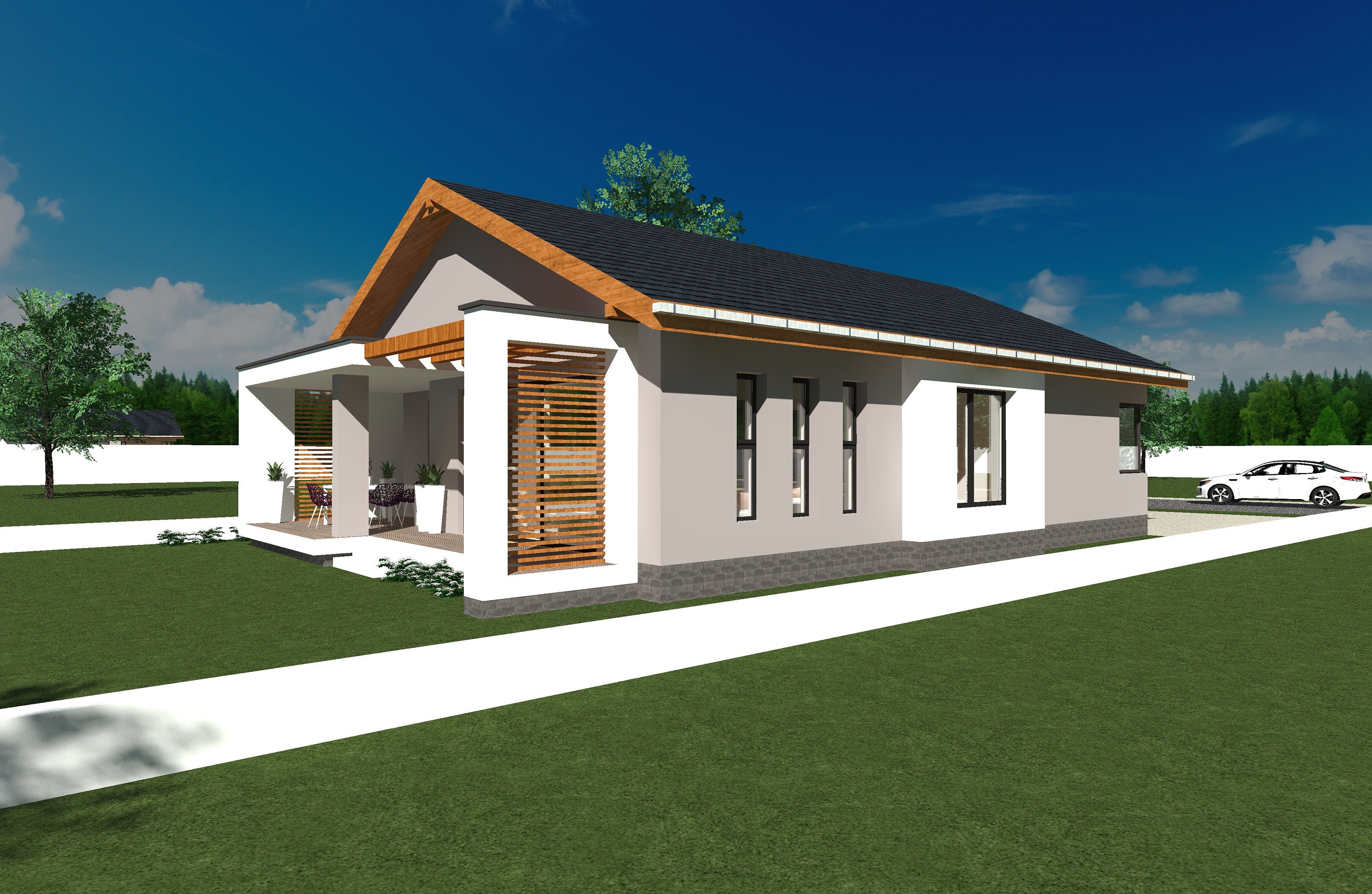 Single Story House Plan Architectural Drawings and Structural Detailing ...