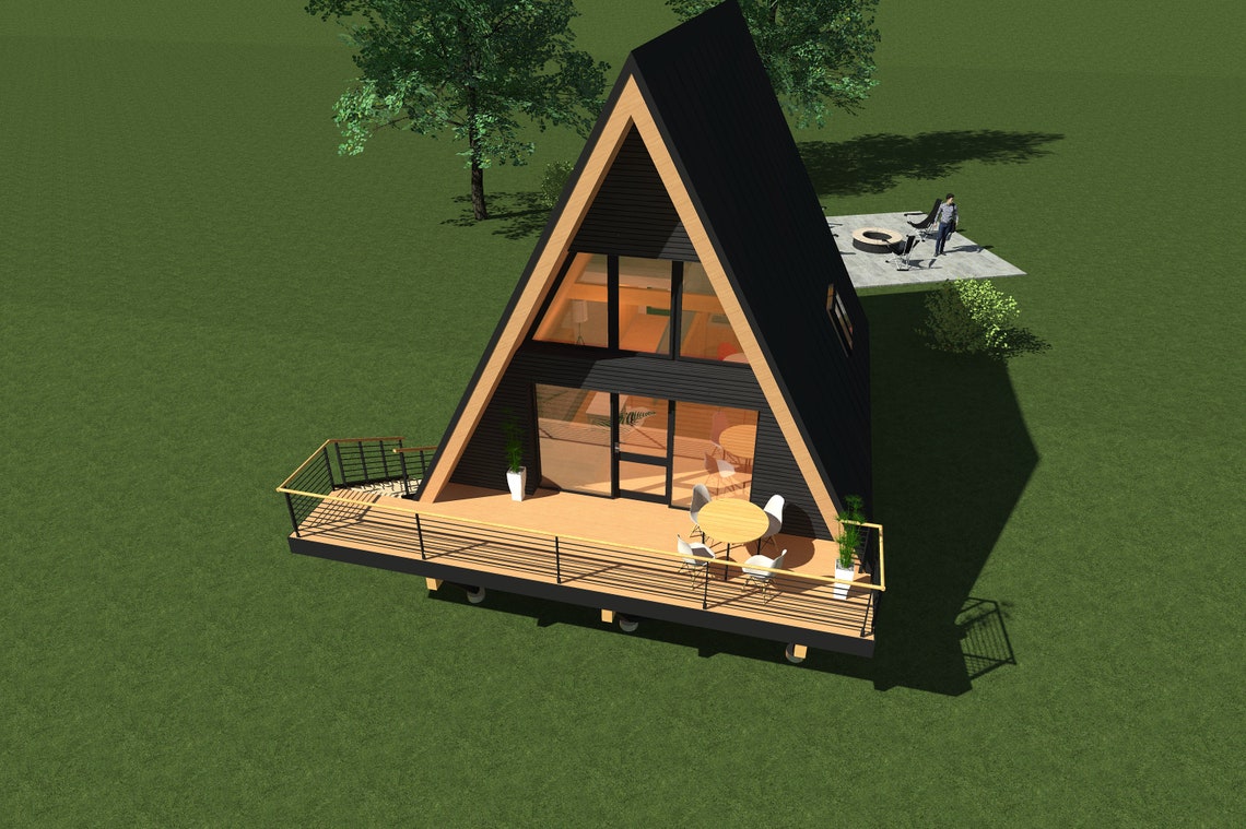 A Frame House Plans Architectural Plans in Dwg and Pdf 8 X 9 a Frame ...