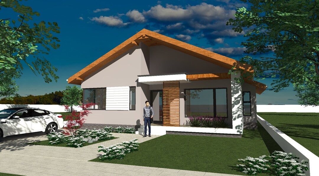 Single Story House Plan Architectural Drawings and Structural Detailing ...