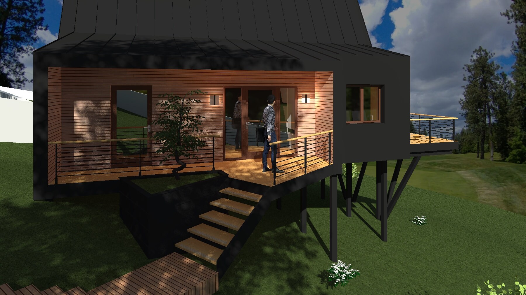 A Frame Cabin House Plans - 10 X 14 Meters - Etsy