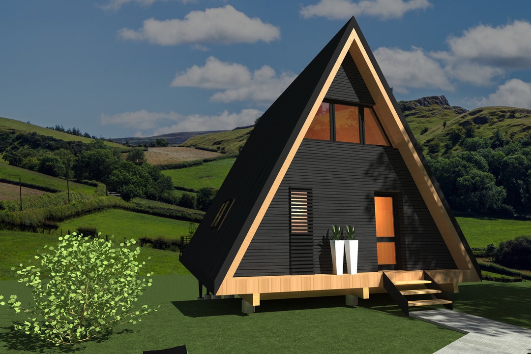 A Frame House Plans Architectural Plans in Dwg and Pdf 8 X 9 a Frame ...