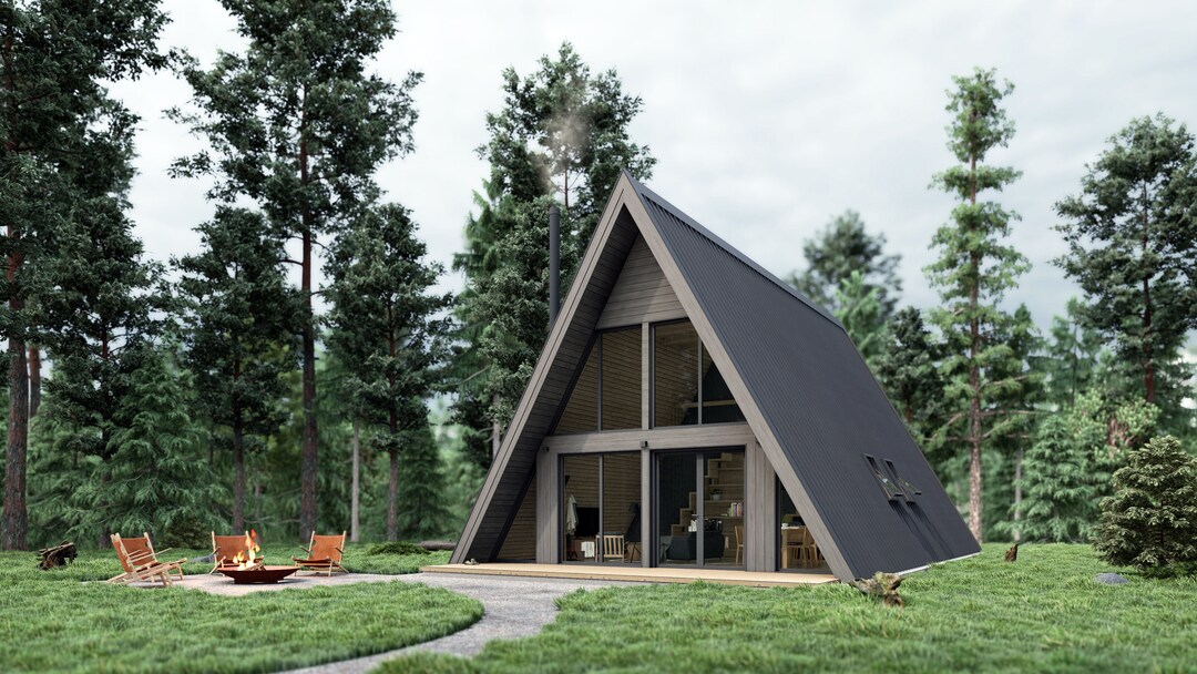 A Frame Home Plans AFR0014 8.45 X 13.65 Mt Architectural and Structural ...