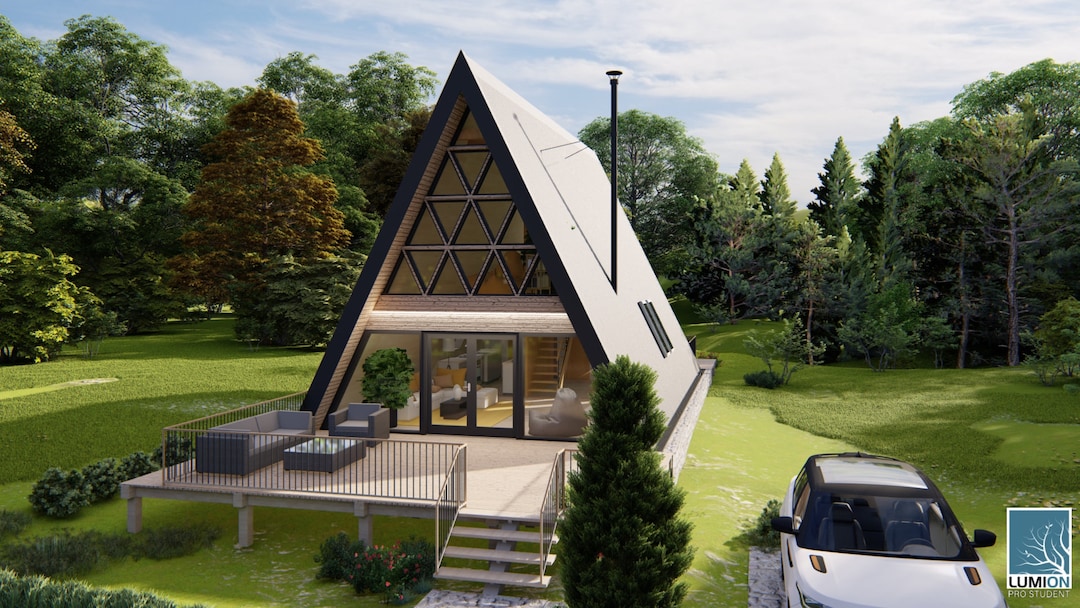 A Frame House Plans and Blueprints AFR0002 - Etsy