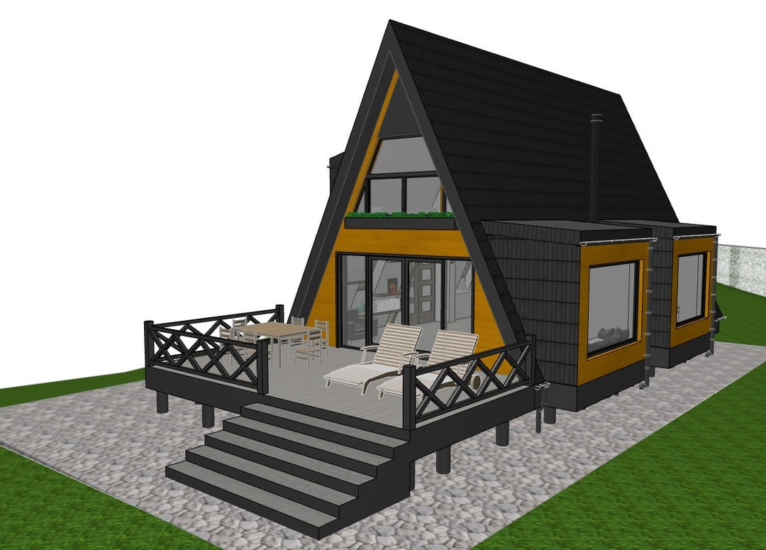 A Frame 7.5 X 13 Meters With 3 Bedrooms and 3 Dormers AFR0045 - Etsy