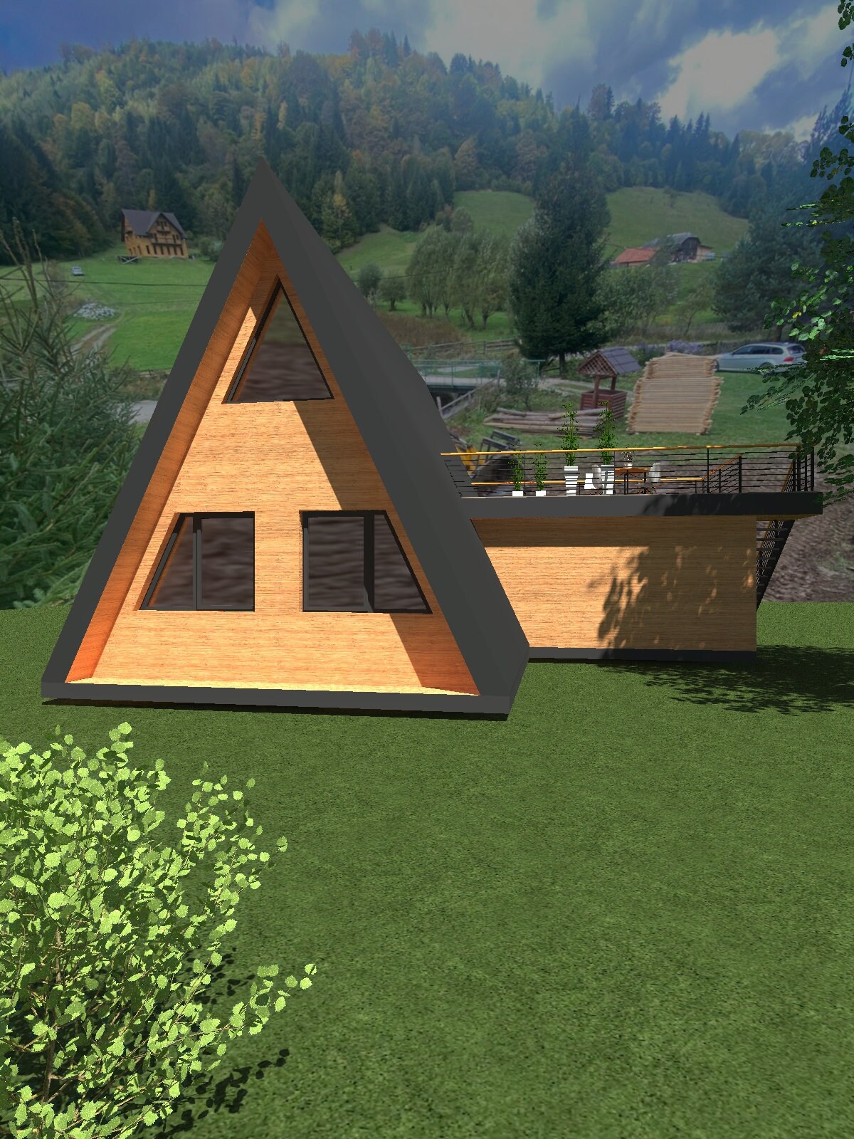 Small A Frame Cabin Design Architectural Plans 11 X 11 - Etsy Canada