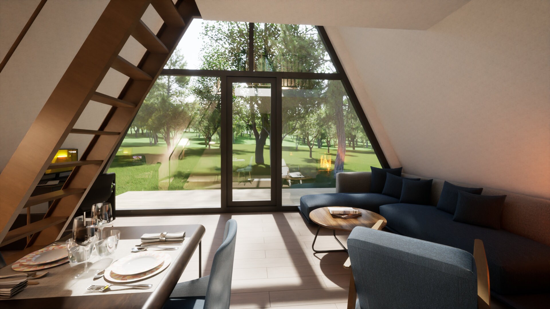 A Frame Cabin 20 X 20 Feet With One Bedroom Timber Frame Design Google ...