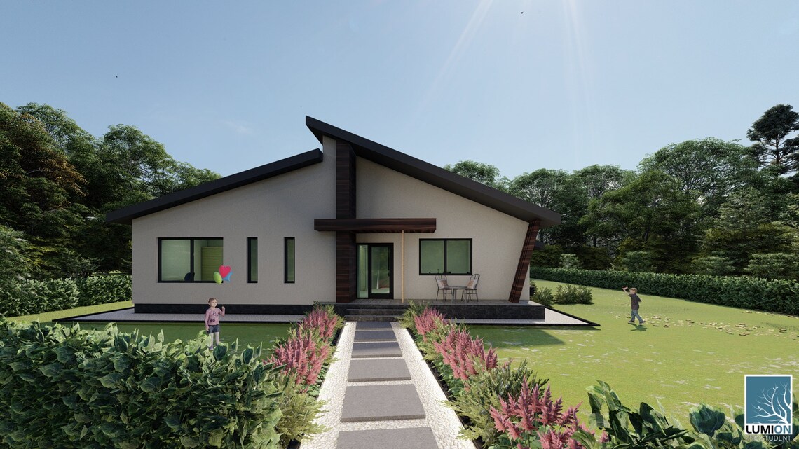 Single-story House Plans for Architecture and Structural Design ...