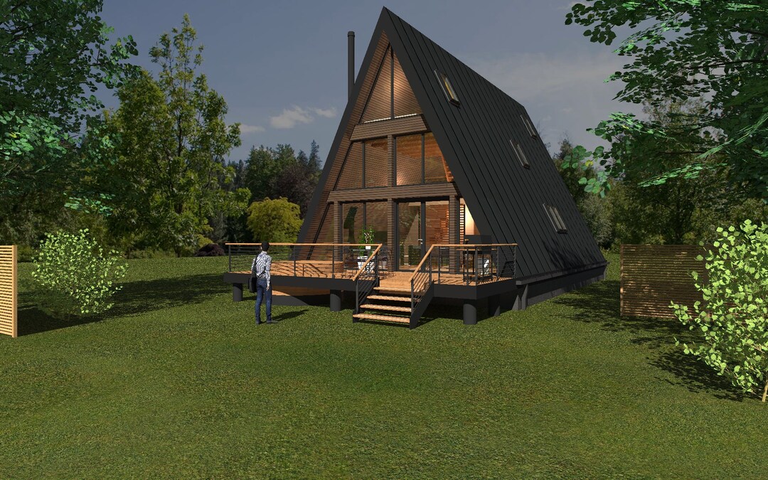 A Frame House Plans on 3 Levels. 8.2 X 14 Meters 3 Bedrooms on 3 Levels ...