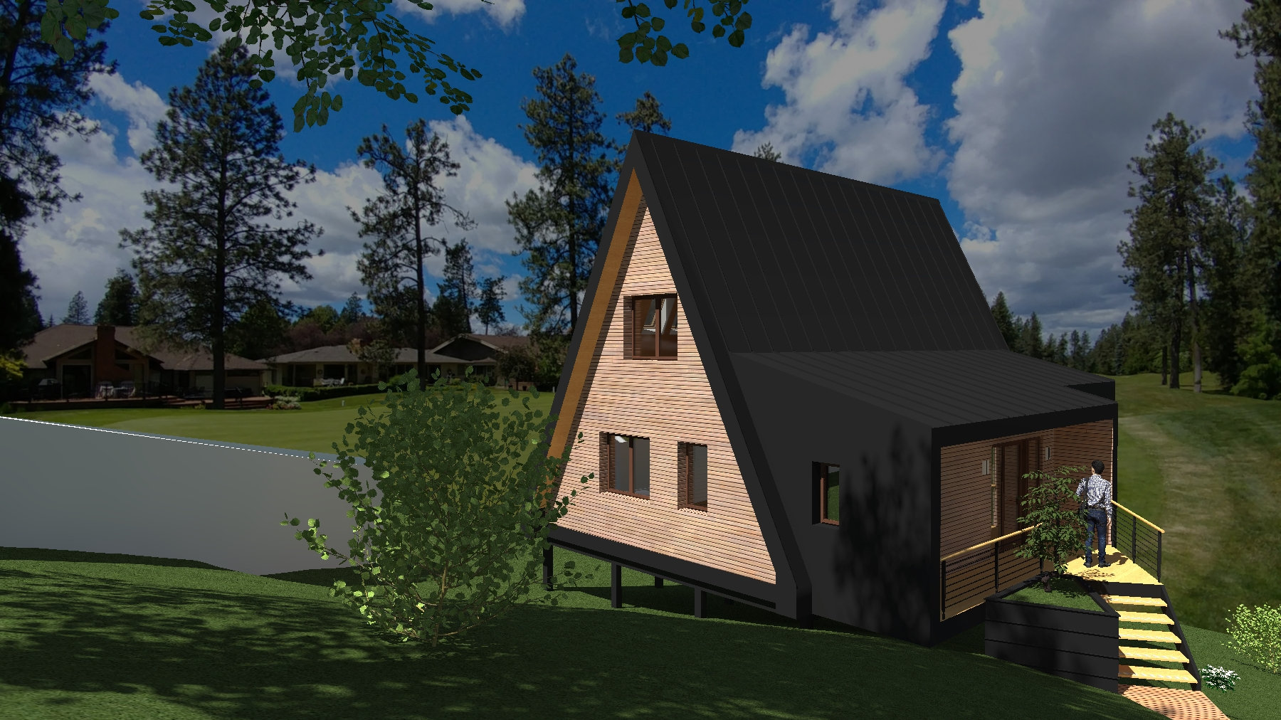 A Frame Cabin House Plans - 10 X 14 Meters - Etsy