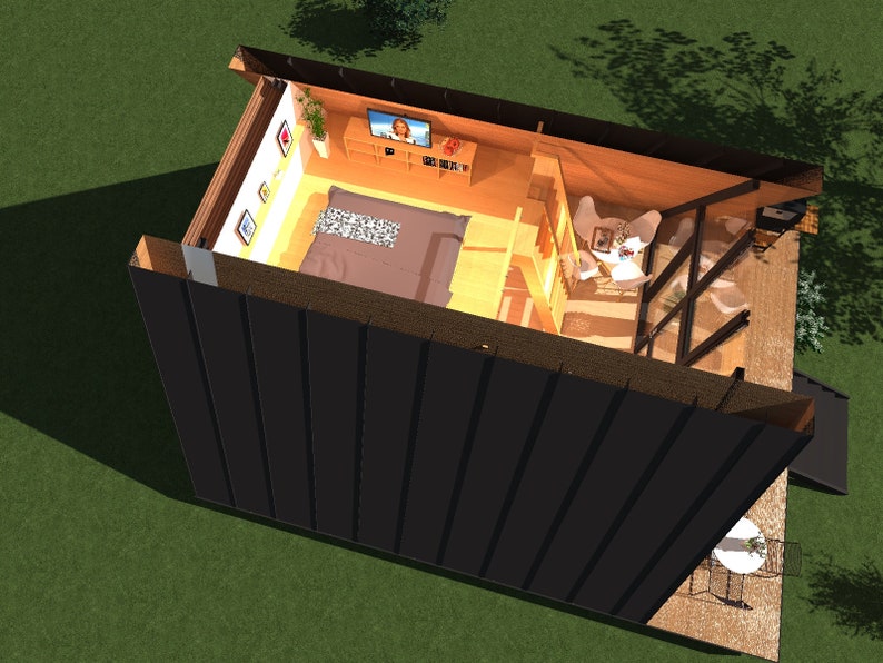 A Frame House Cabin 20 X 20 With One Bedroom Structural Detailing for ...