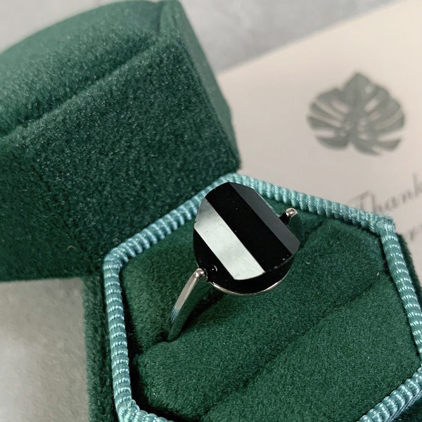 Obsidian Ring - Etsy