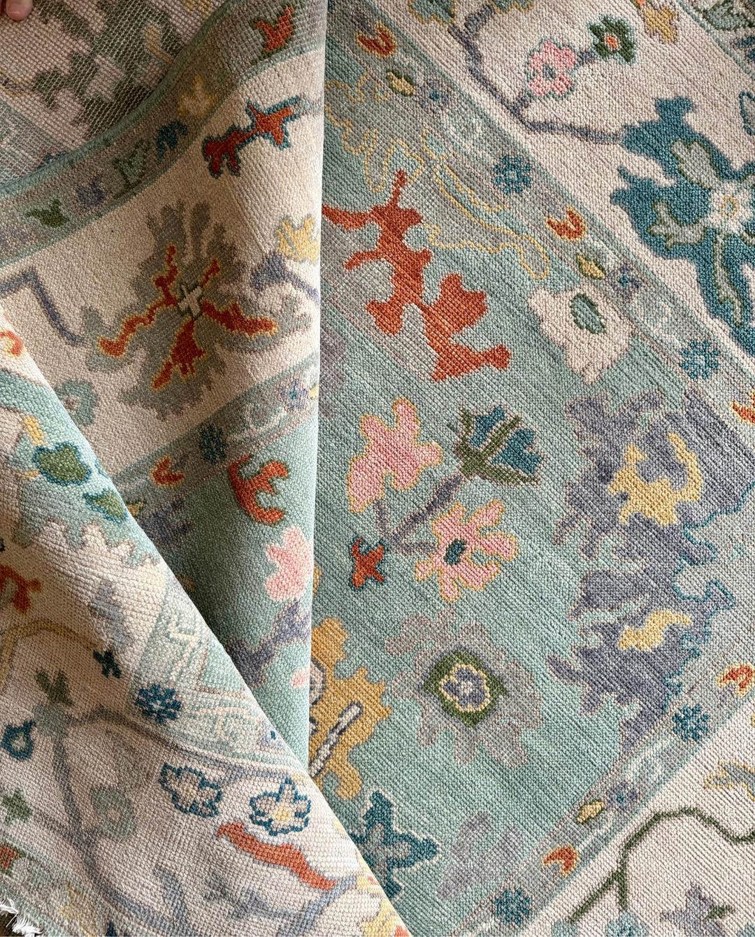 Oushak Rug, Pastel Colors, Oushak Rug, Modern Oushak Rug, Runner 2x10 ...