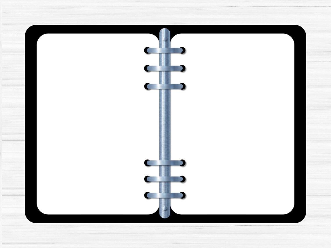 Digital Planner Binder Rings Double Rings Pre Cropped PNG Goodnotes ...