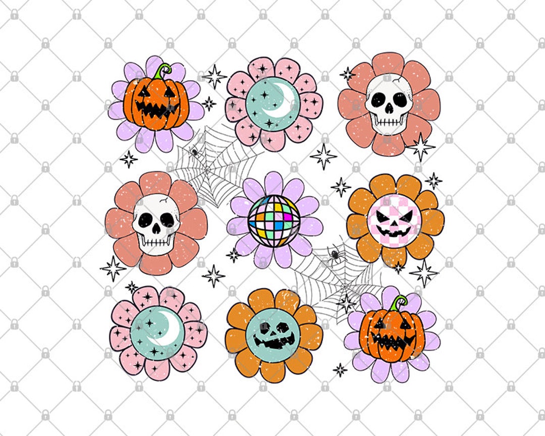 Groovy Halloween Png Vintage Halloween Png Groovy Pumpkin - Etsy