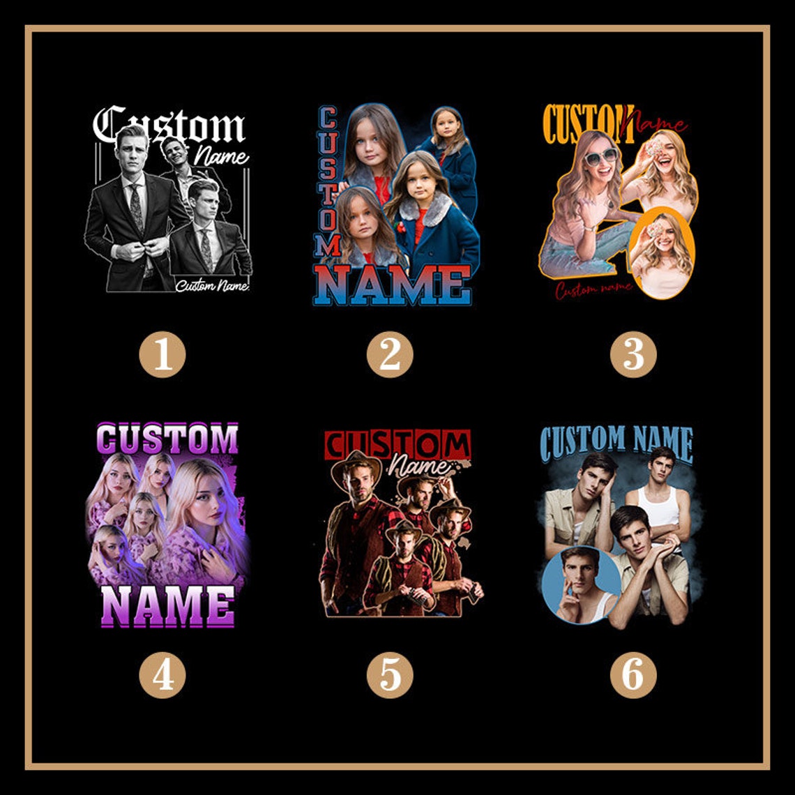 Personalized Photo T-shirts, Custom Face T-shirt , Vintage Customize ...