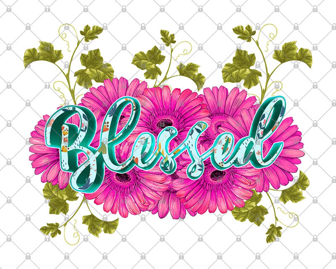 Blessed Png Flower Png Pink Sunflower Png Blessed Pink - Etsy